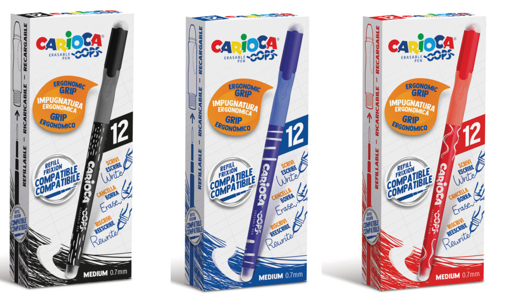 CARIOCA ERASABLE PEN OOPS - RED